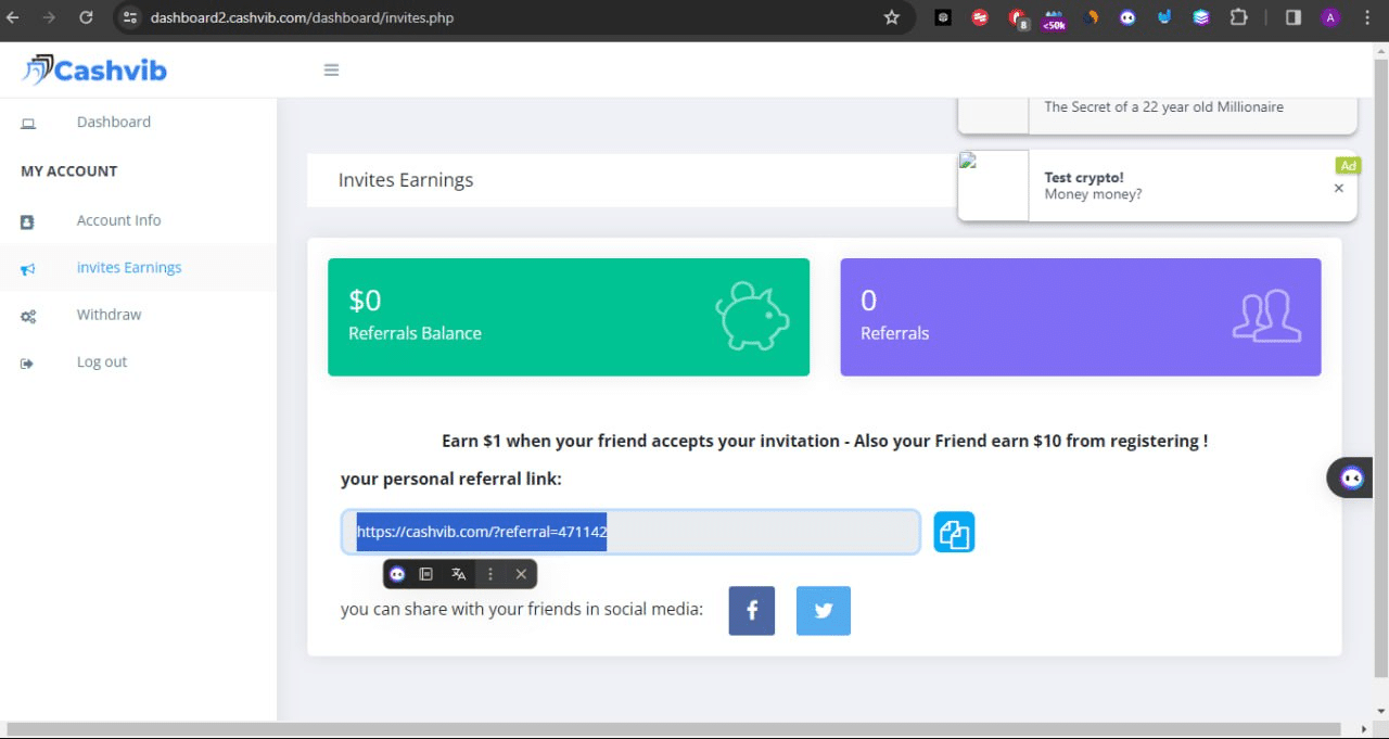 Cashvib Referral Code (471142) Get $30 Signup Bonus. - Codes Verified
